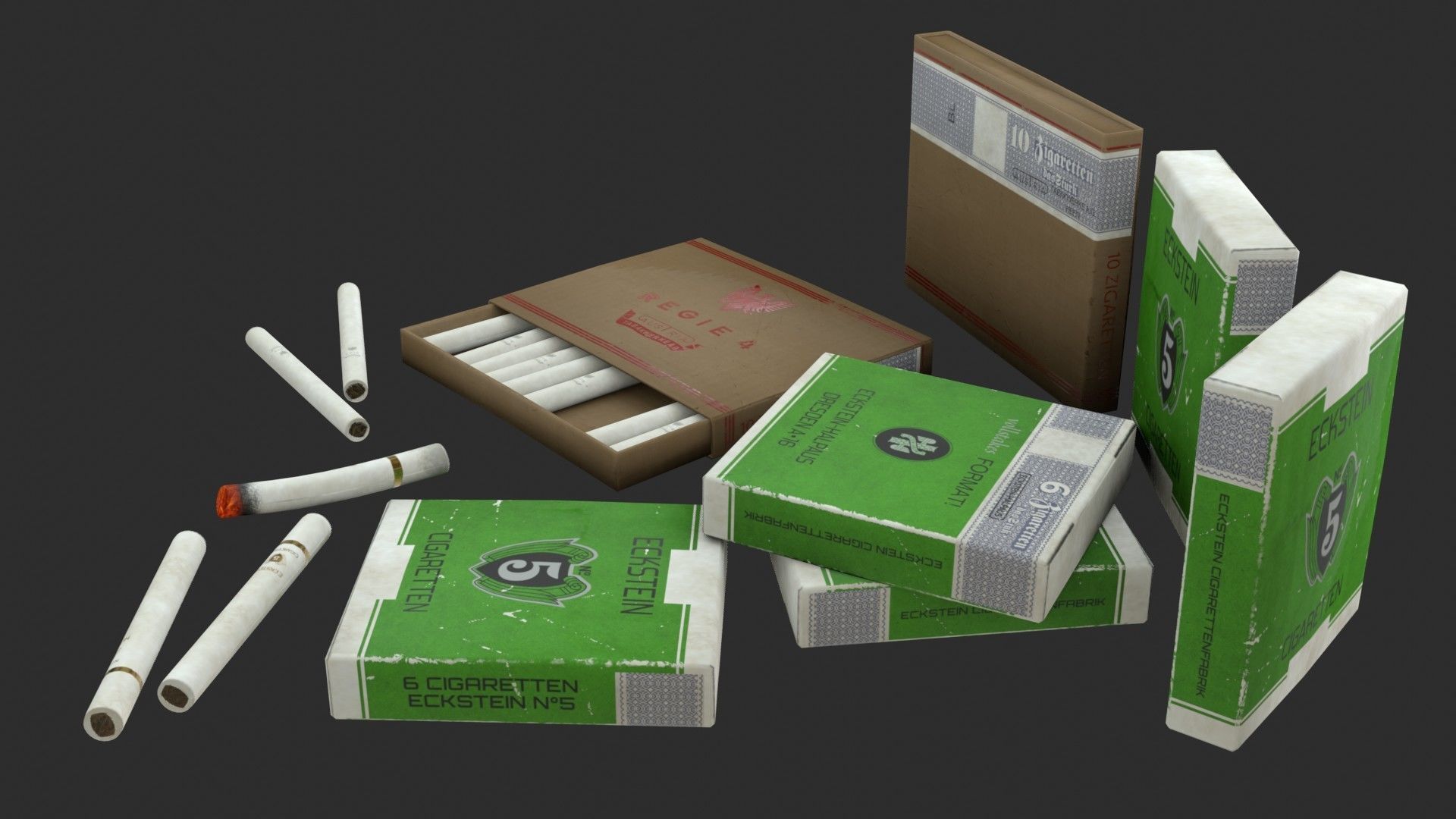 3D model German Cigarettes WWII VR / AR / low-poly | CGTrader