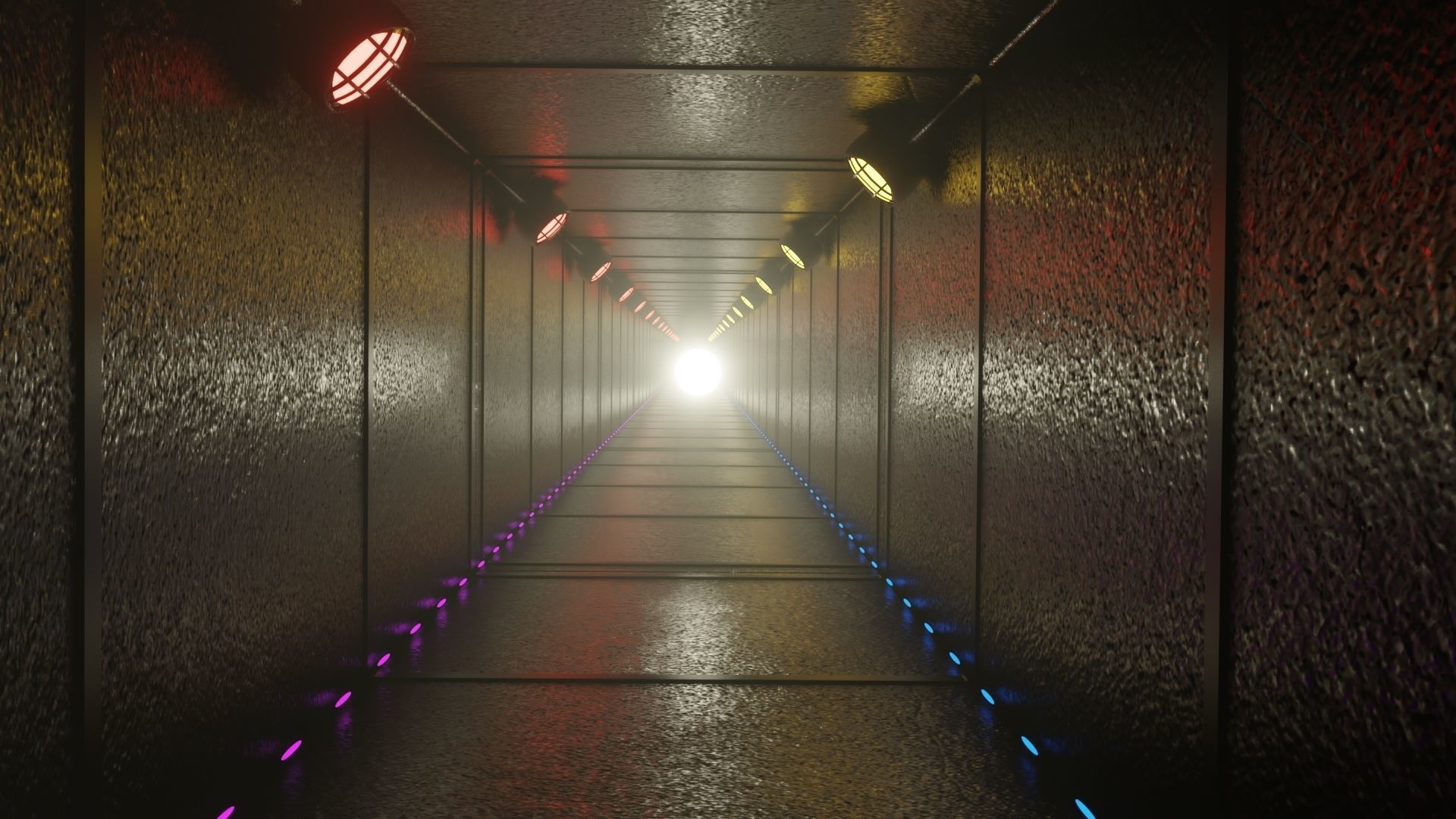 SCIFI TUNNEL 3D model animated | CGTrader