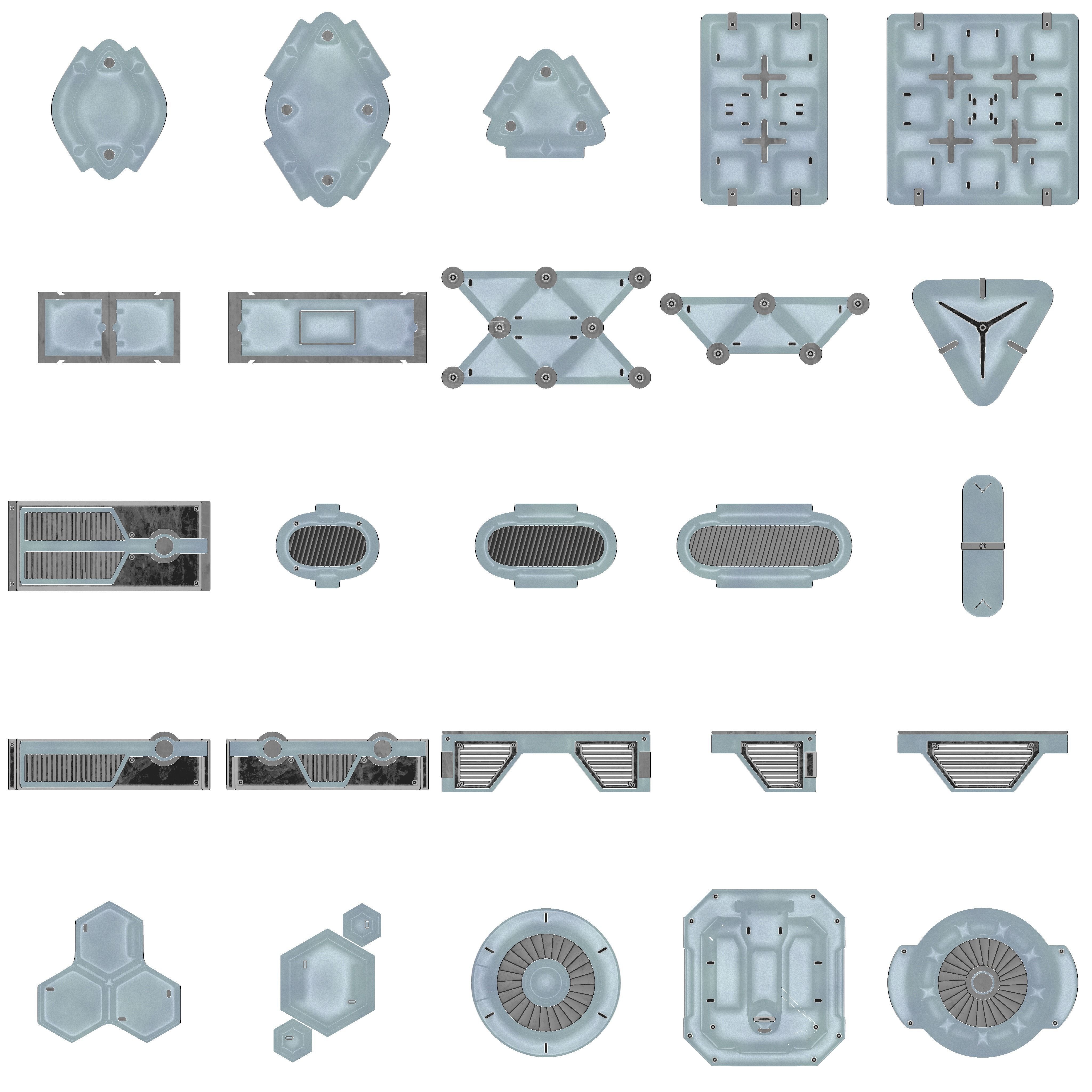 Sci-fi Meshes and Textures pack 3D model | CGTrader