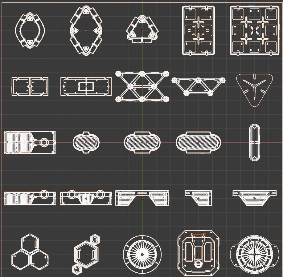 Sci-fi Meshes and Textures pack 3D model | CGTrader
