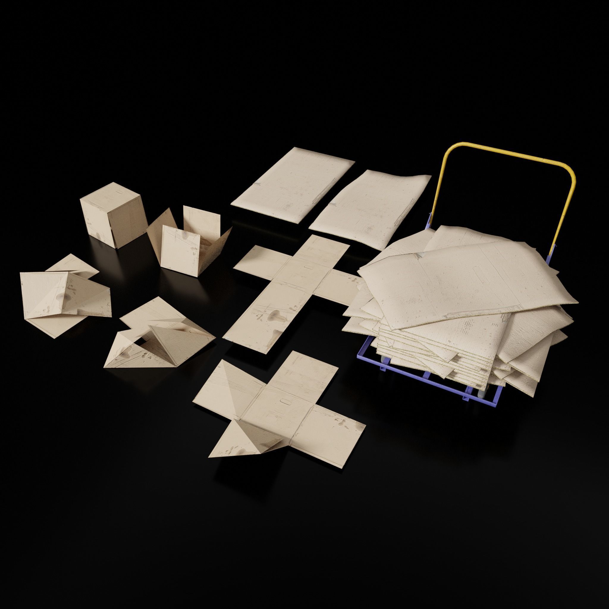 Hong Kong Street Props Pack FBX format 3D model | CGTrader