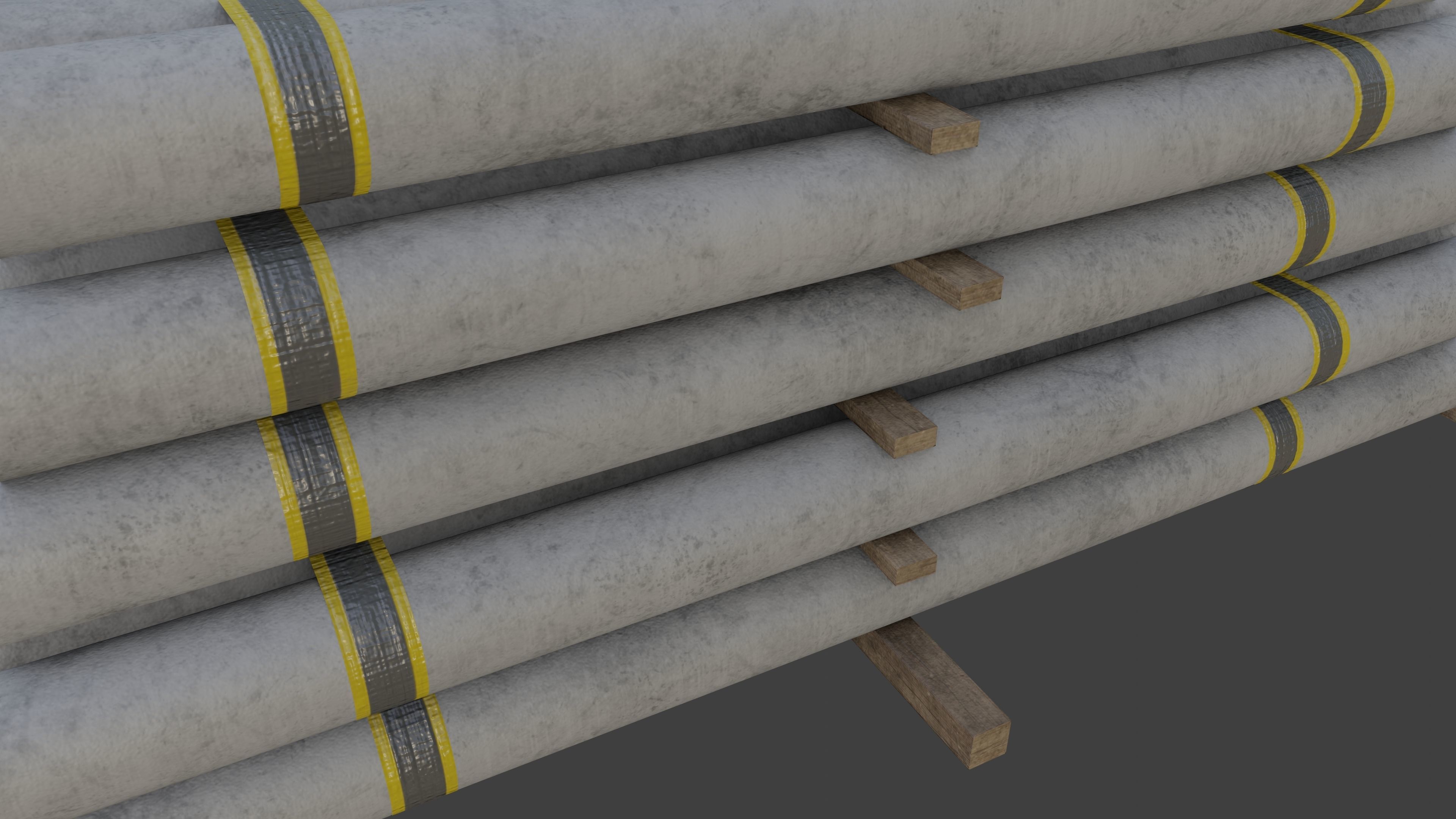 3D model Construction Concrete Tubes VR / AR / low-poly | CGTrader