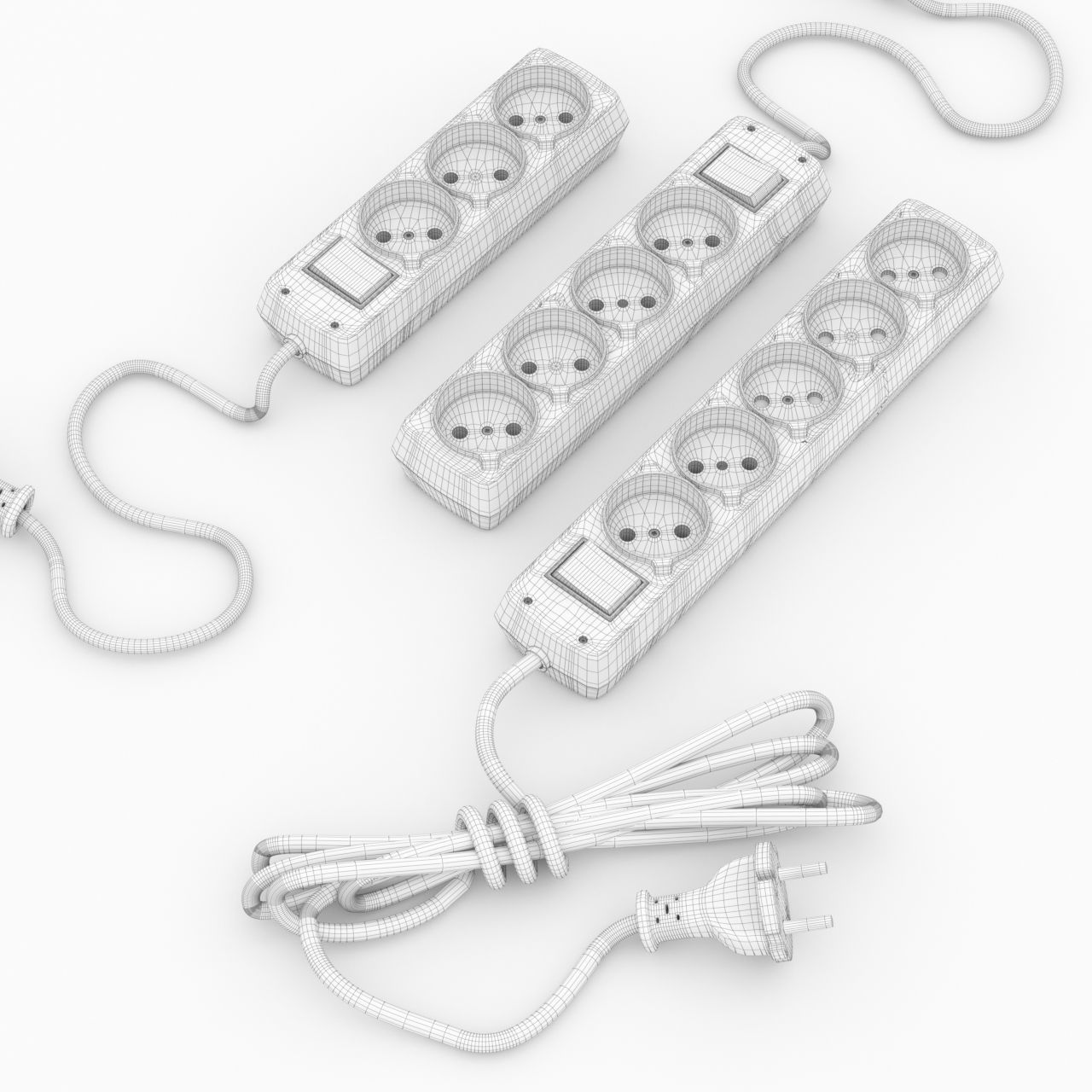 Extension cord 3D model | CGTrader