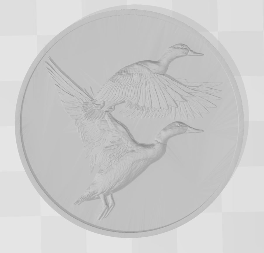 Ducks Coin - relief -2019 3D model 3D printable | CGTrader