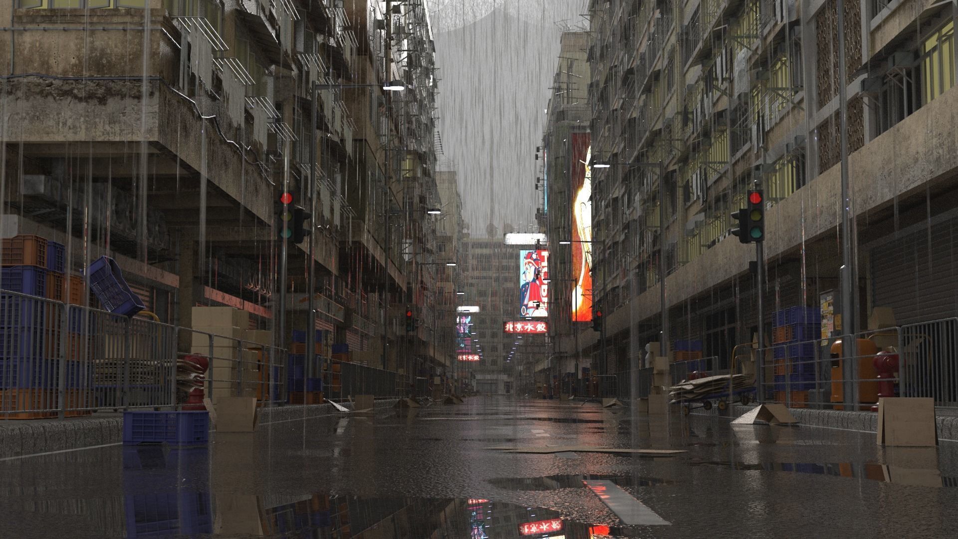 Dystopian Building Set 1 3D model | CGTrader