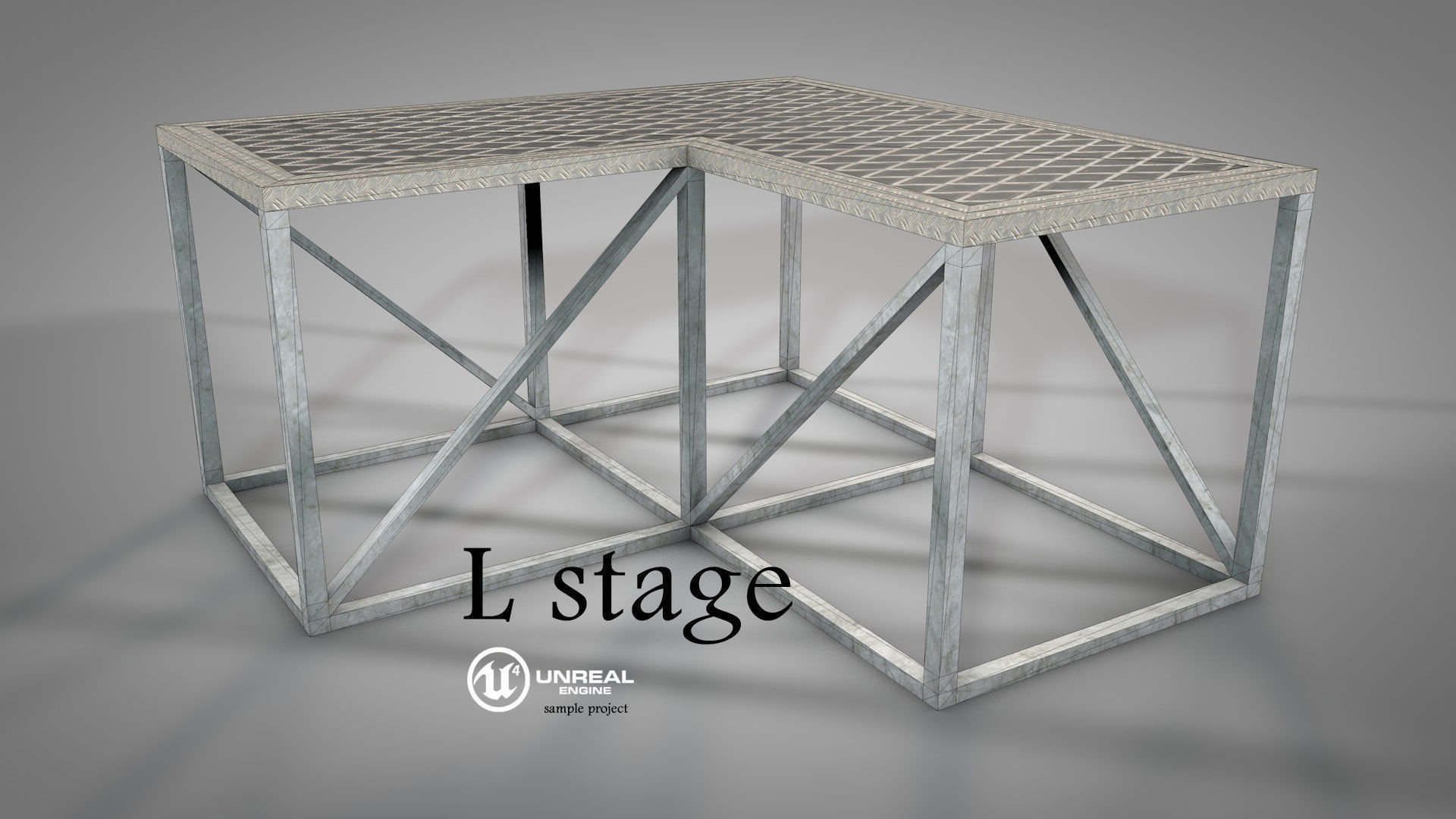 3D model Modular Galvanized Stages VR / AR / low-poly | CGTrader