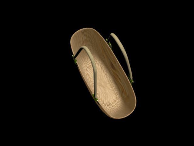 jute shoulder bag free 3D model | CGTrader