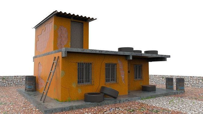 3D model SLUM- OLD HOUSE-01 VR / AR / low-poly | CGTrader