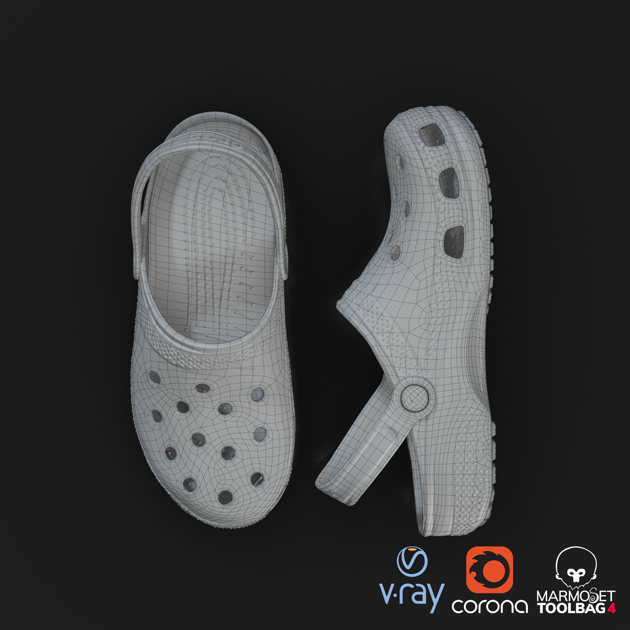 3D model Crocs Classic 3D Model VR / AR / low-poly | CGTrader