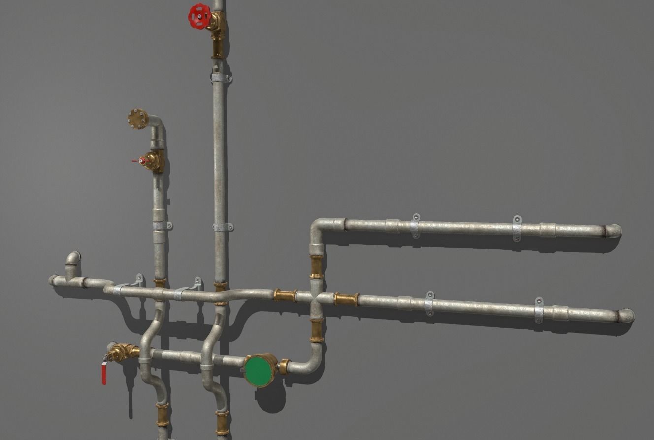 3D model Metal Water Pipes VR / AR / low-poly | CGTrader