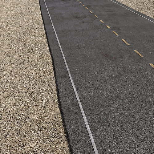 3D model Asphalt empty road in desert VR / AR / low-poly | CGTrader