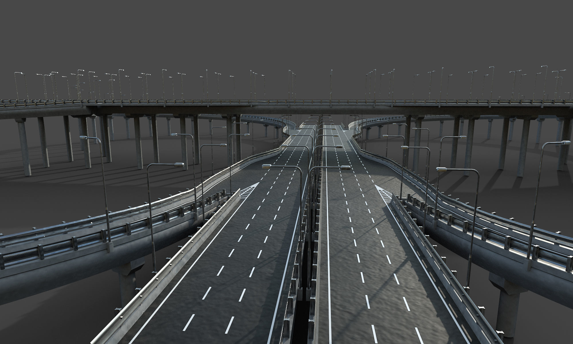 Highway Interchange 3D model | CGTrader