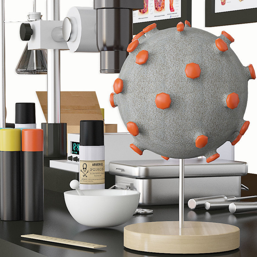 Medical laboratory experience set 3D model | CGTrader