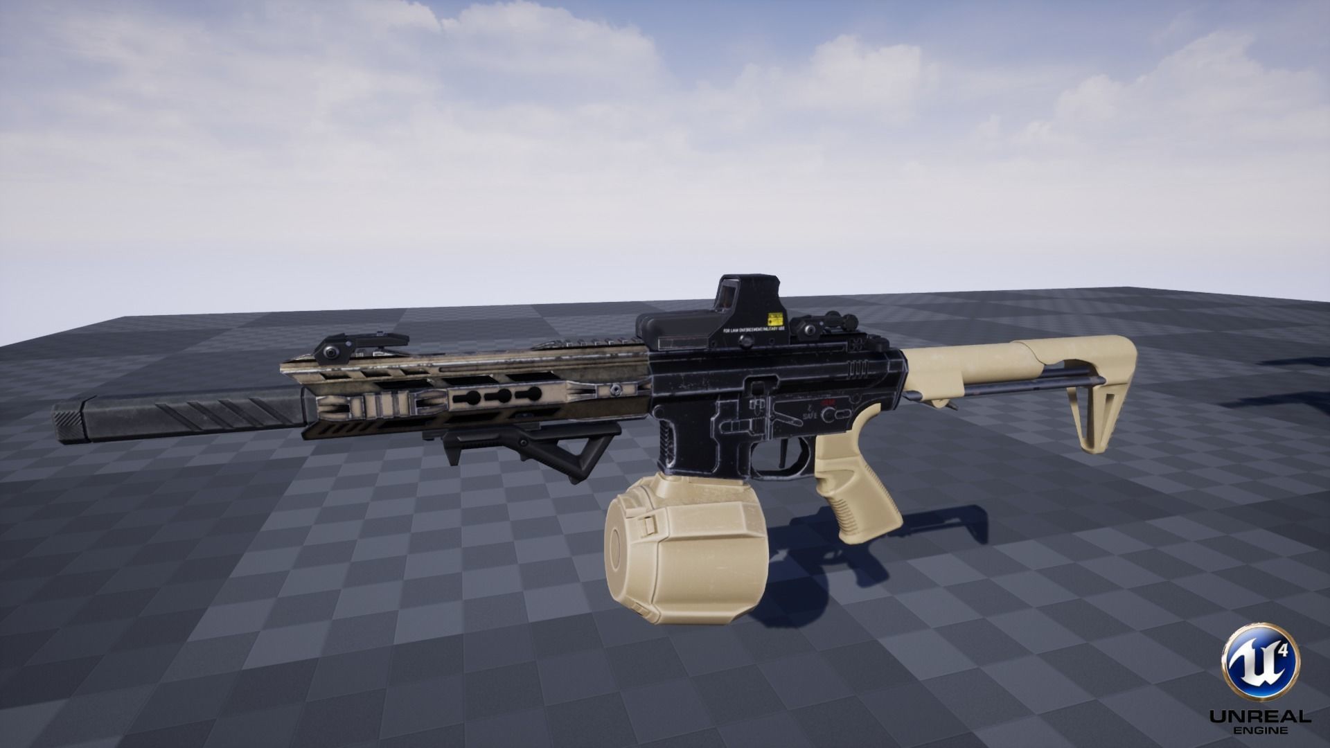 3D model Modular Combat Rifle-Close Quarter Combat Variant VR / AR ...