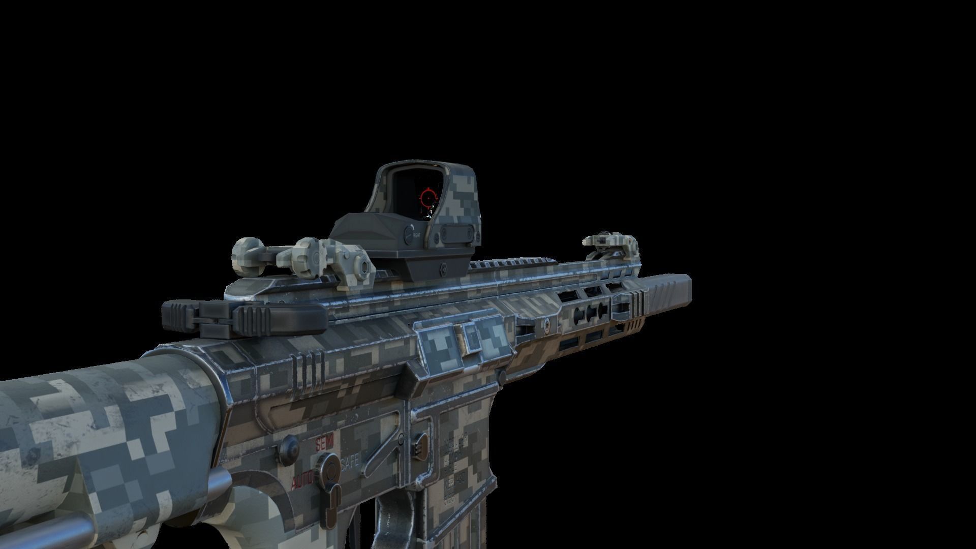 3D model Modular Combat Rifle-Close Quarter Combat Variant VR / AR ...