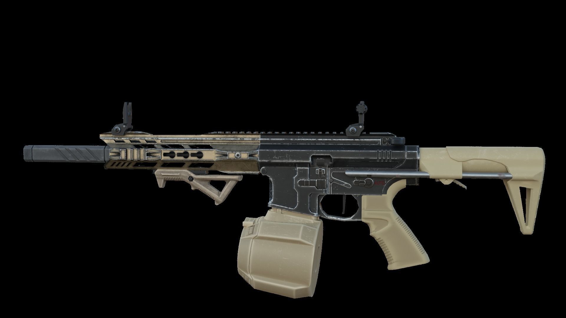 3D model Modular Combat Rifle-Close Quarter Combat Variant VR / AR ...