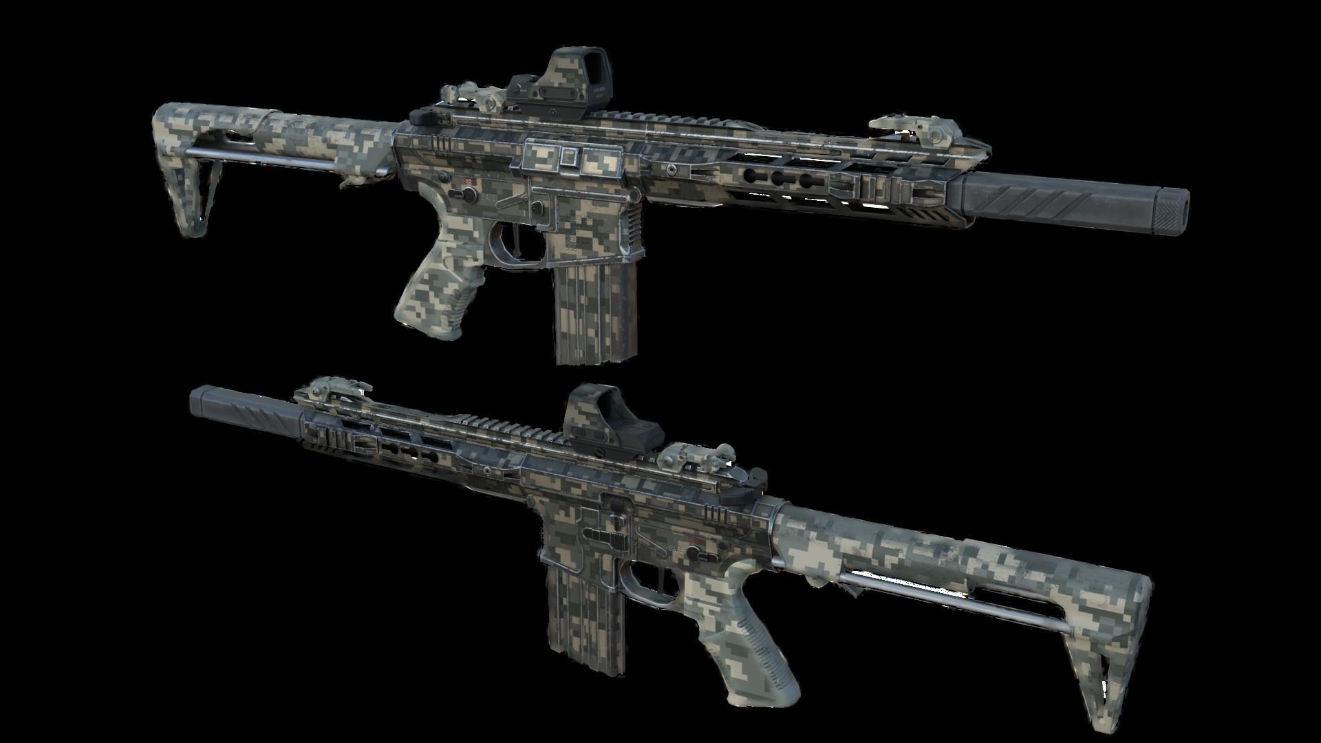 3D model Modular Combat Rifle-Close Quarter Combat Variant VR / AR ...