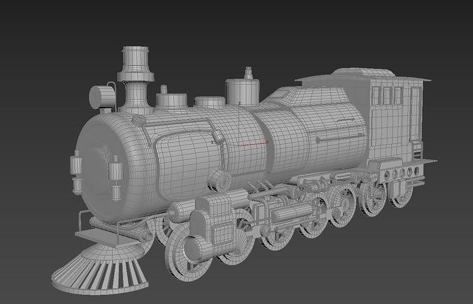 Simple train model 3D model | CGTrader