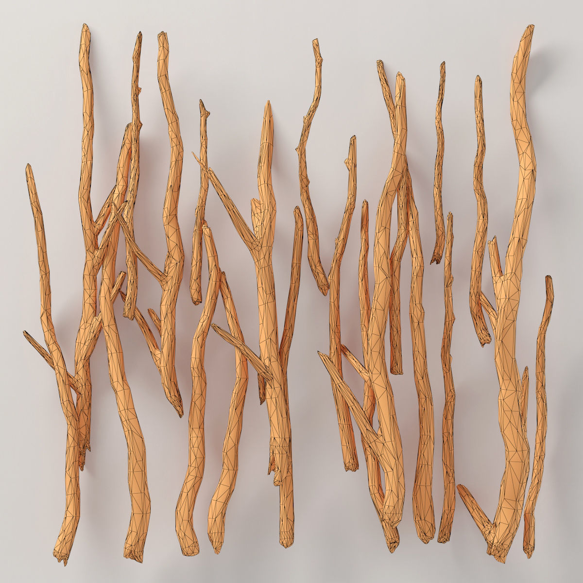 Branch crooked decoration part n1 3D model | CGTrader