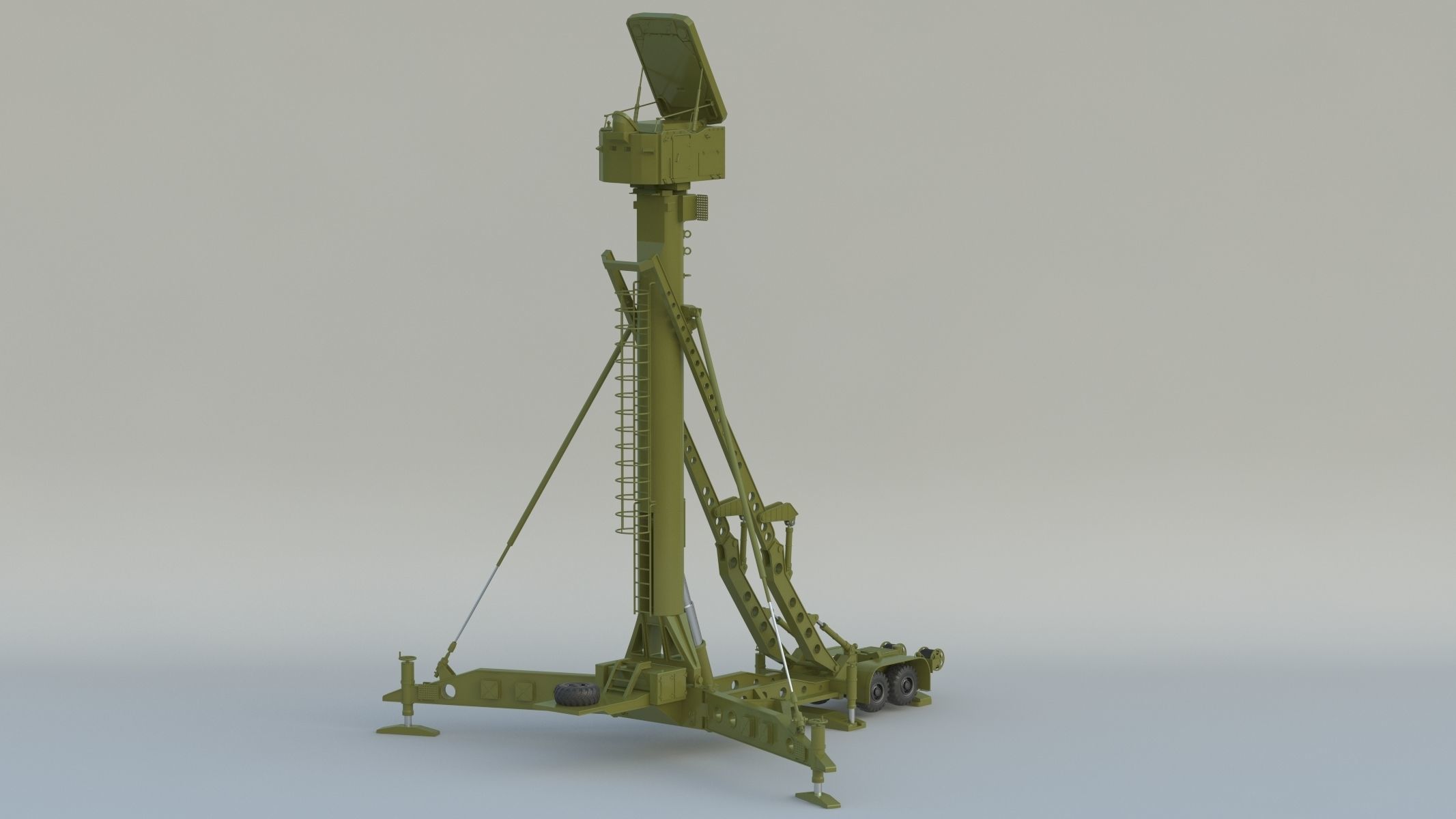 40V6M Flap Lid Mast Radar 3D model | CGTrader