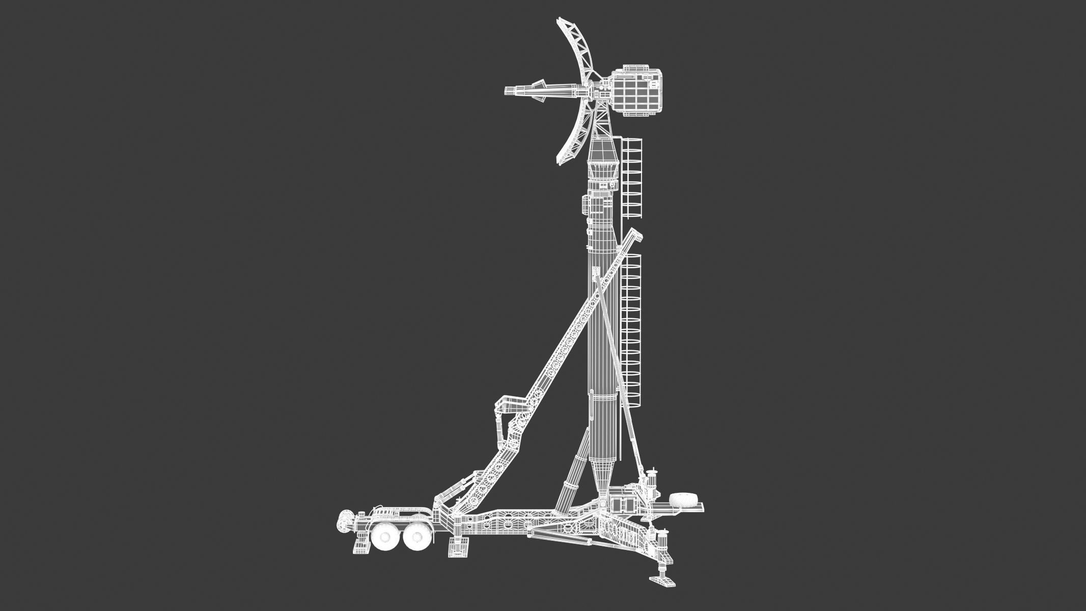 40V6MD Clam Shell Mast Radar 3D model | CGTrader