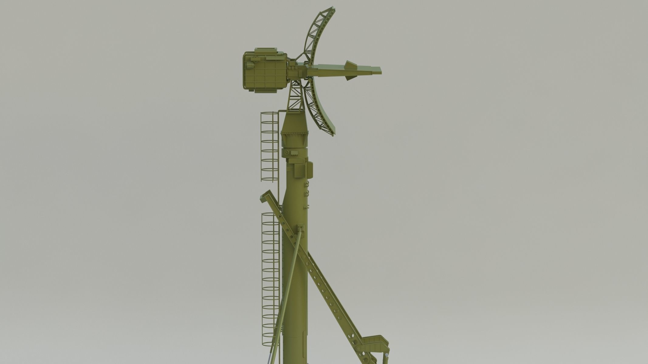 40V6MD Clam Shell Mast Radar 3D model | CGTrader