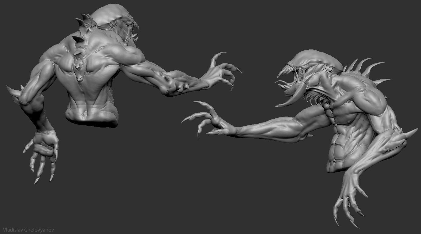 Highpoly of Creepy Demon 3D model | CGTrader