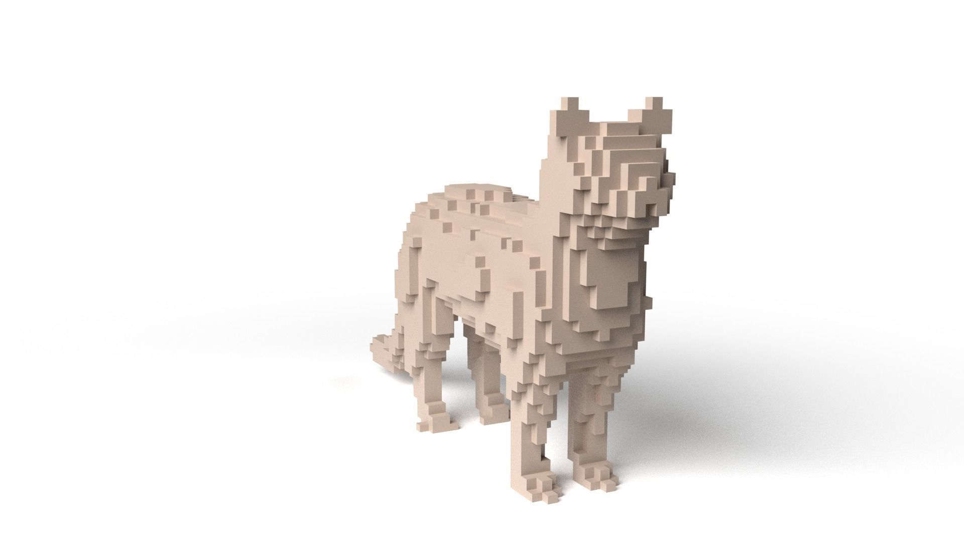 3D model Cat Minecraft Voxel VR / AR / low-poly | CGTrader