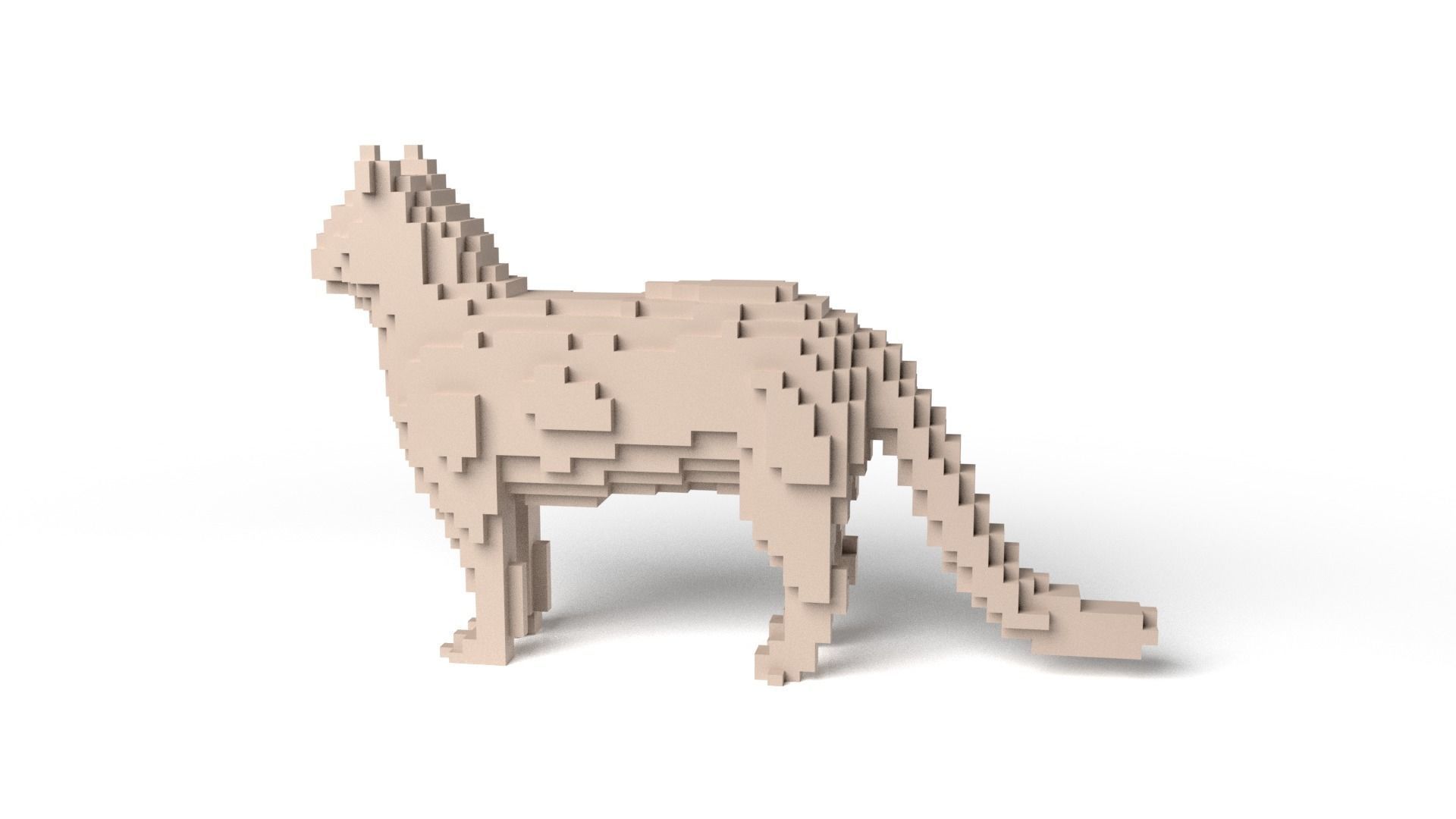 3D model Cat Minecraft Voxel VR / AR / low-poly | CGTrader