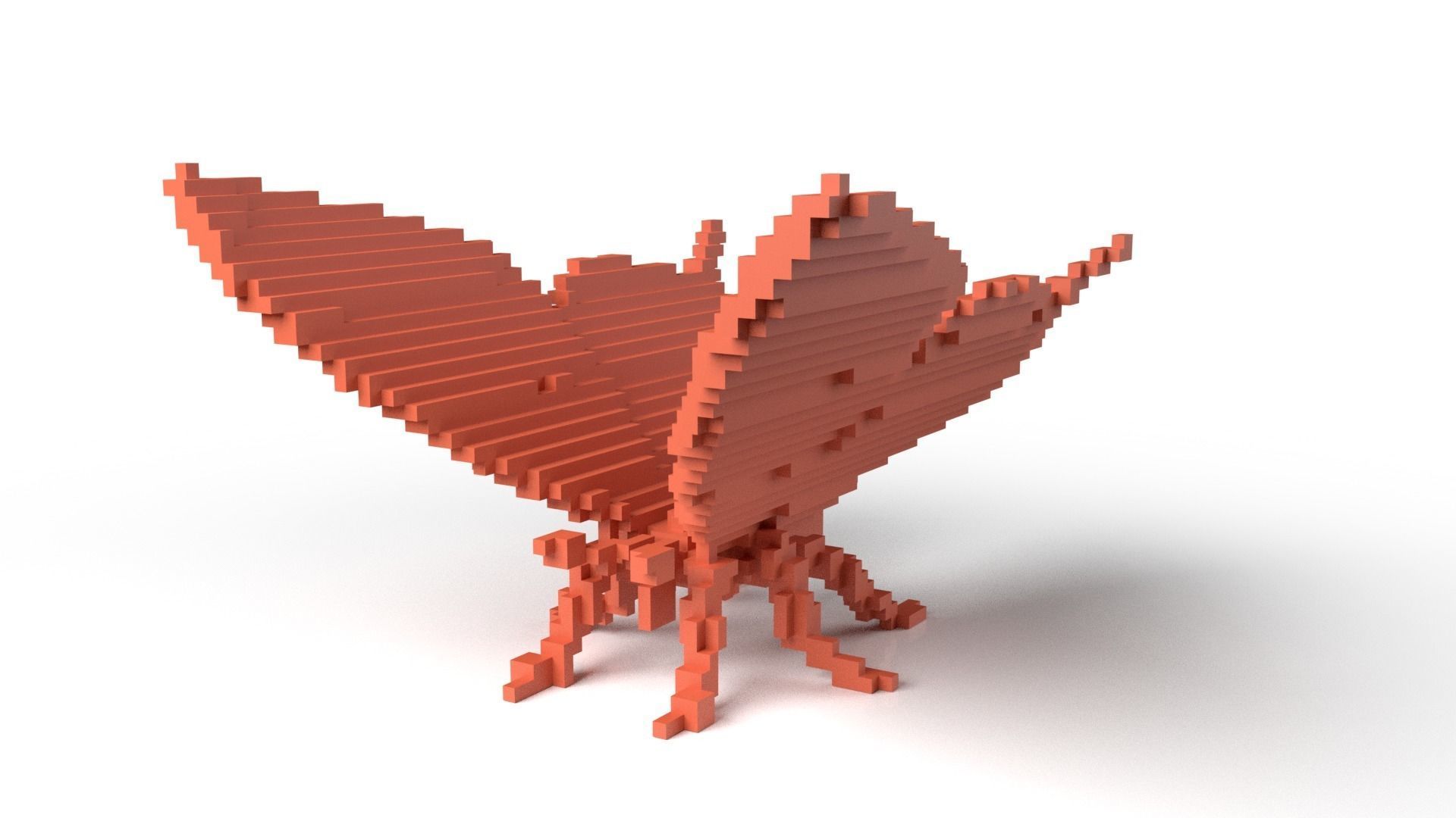 3D model Butterfly Minecraft Voxel VR / AR / low-poly | CGTrader