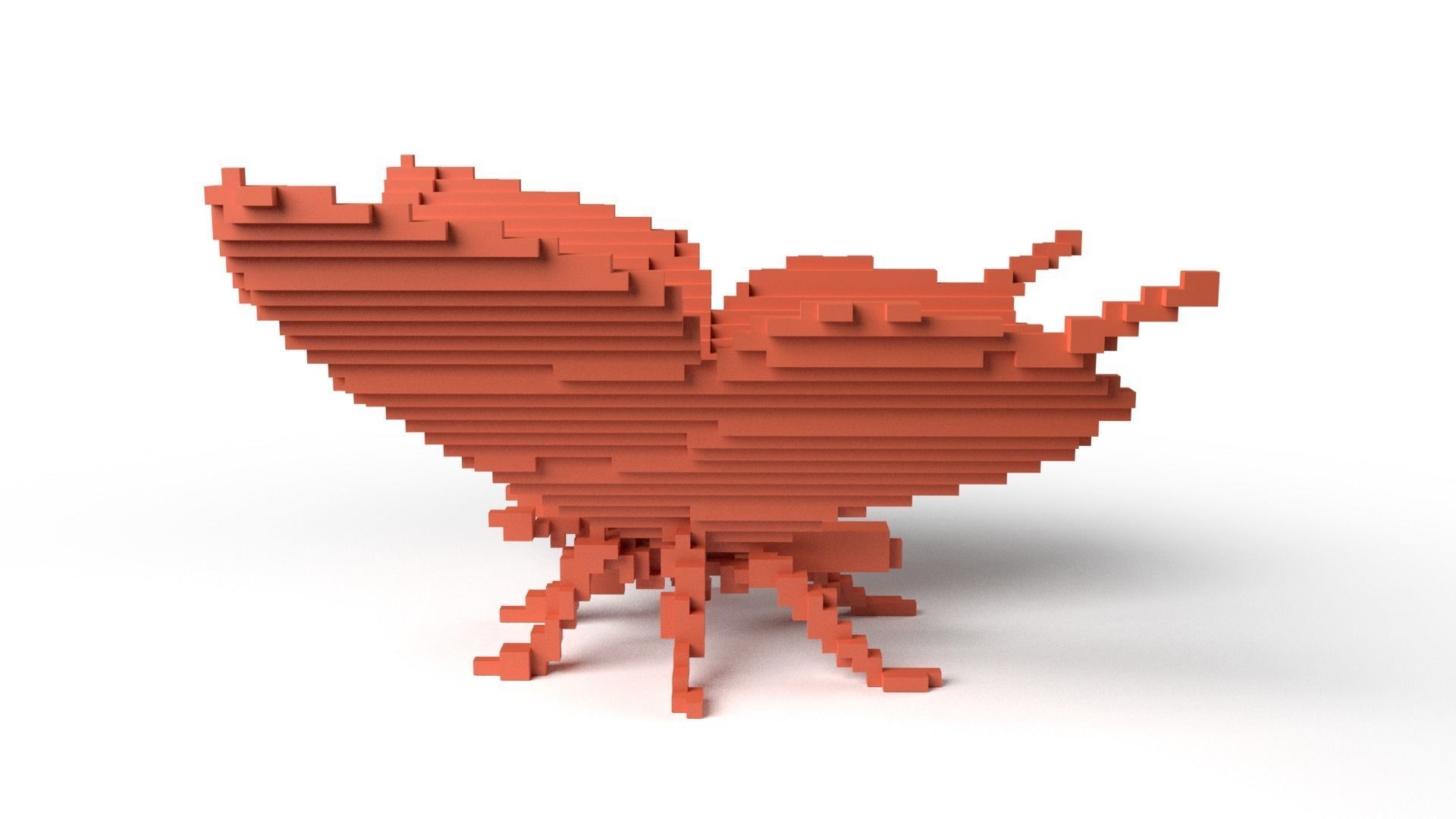 3D model Butterfly Minecraft Voxel VR / AR / low-poly | CGTrader