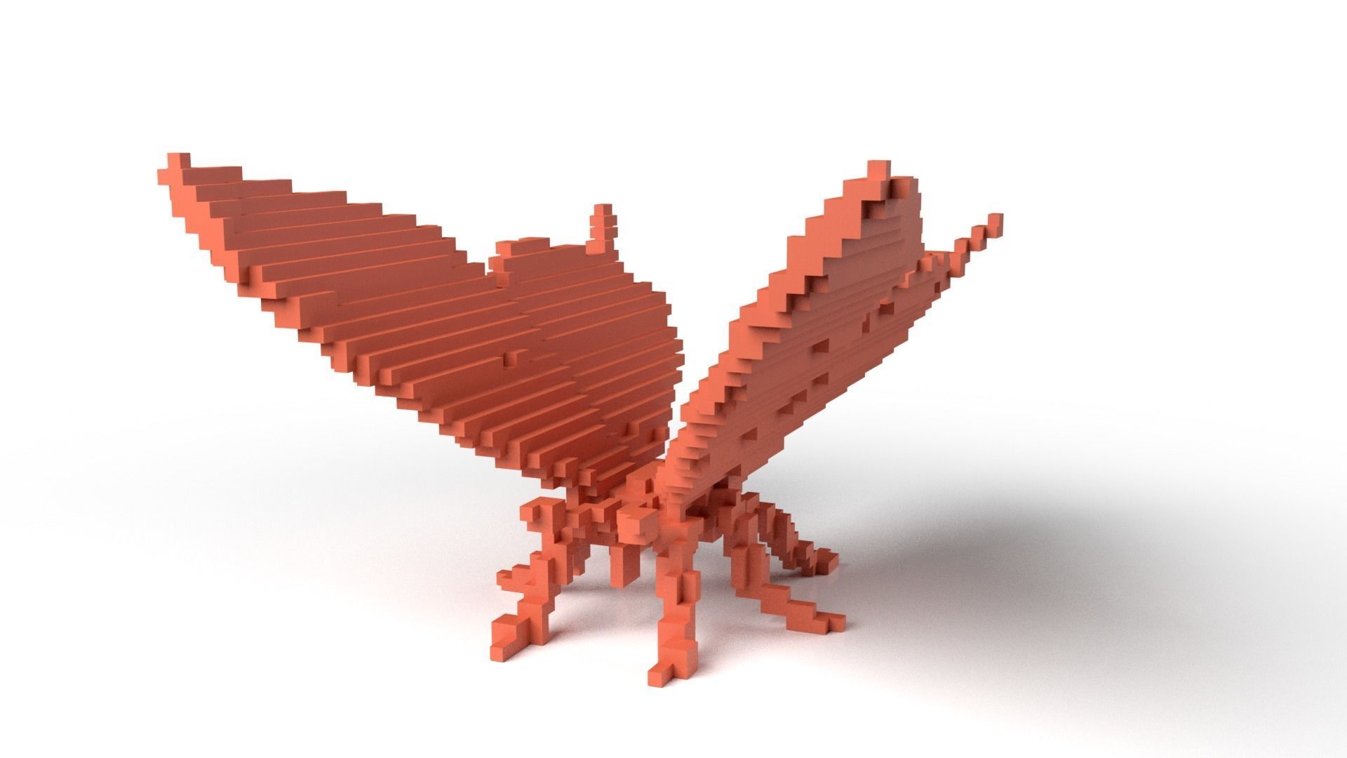 3D model Butterfly Minecraft Voxel | CGTrader