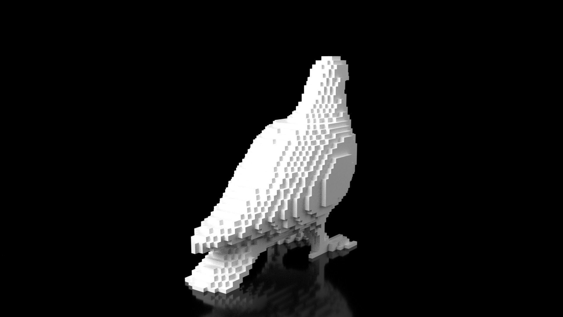 3D model Dove Minecraft Voxel VR / AR / low-poly | CGTrader