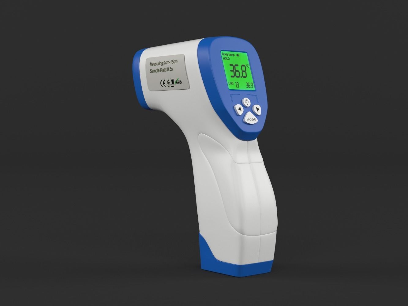 Digital Infrared Forehead Thermometer 3D model | CGTrader