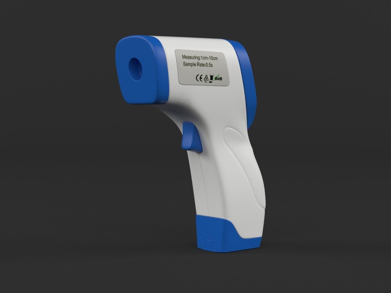 Digital Infrared Forehead Thermometer 3D model | CGTrader