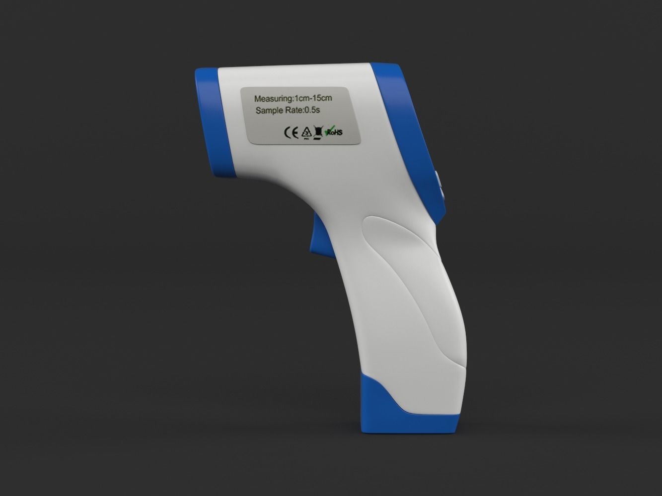 Digital Infrared Forehead Thermometer 3D model | CGTrader