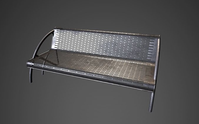 3D model Garden steel bench VR / AR / low-poly | CGTrader