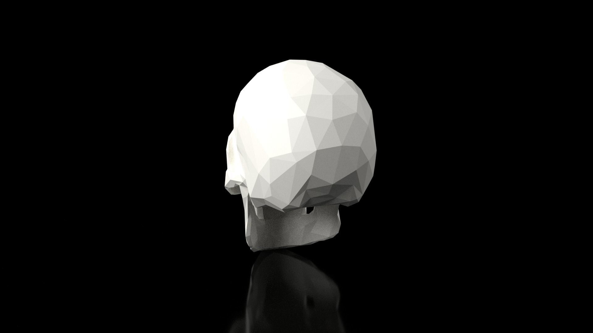 3D model Skull Low Poligonal VR / AR / low-poly | CGTrader