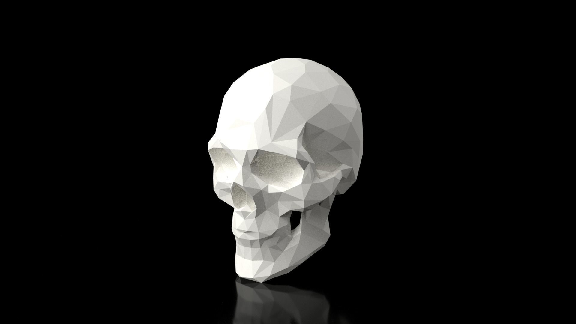 3D model Skull Low Poligonal VR / AR / low-poly | CGTrader