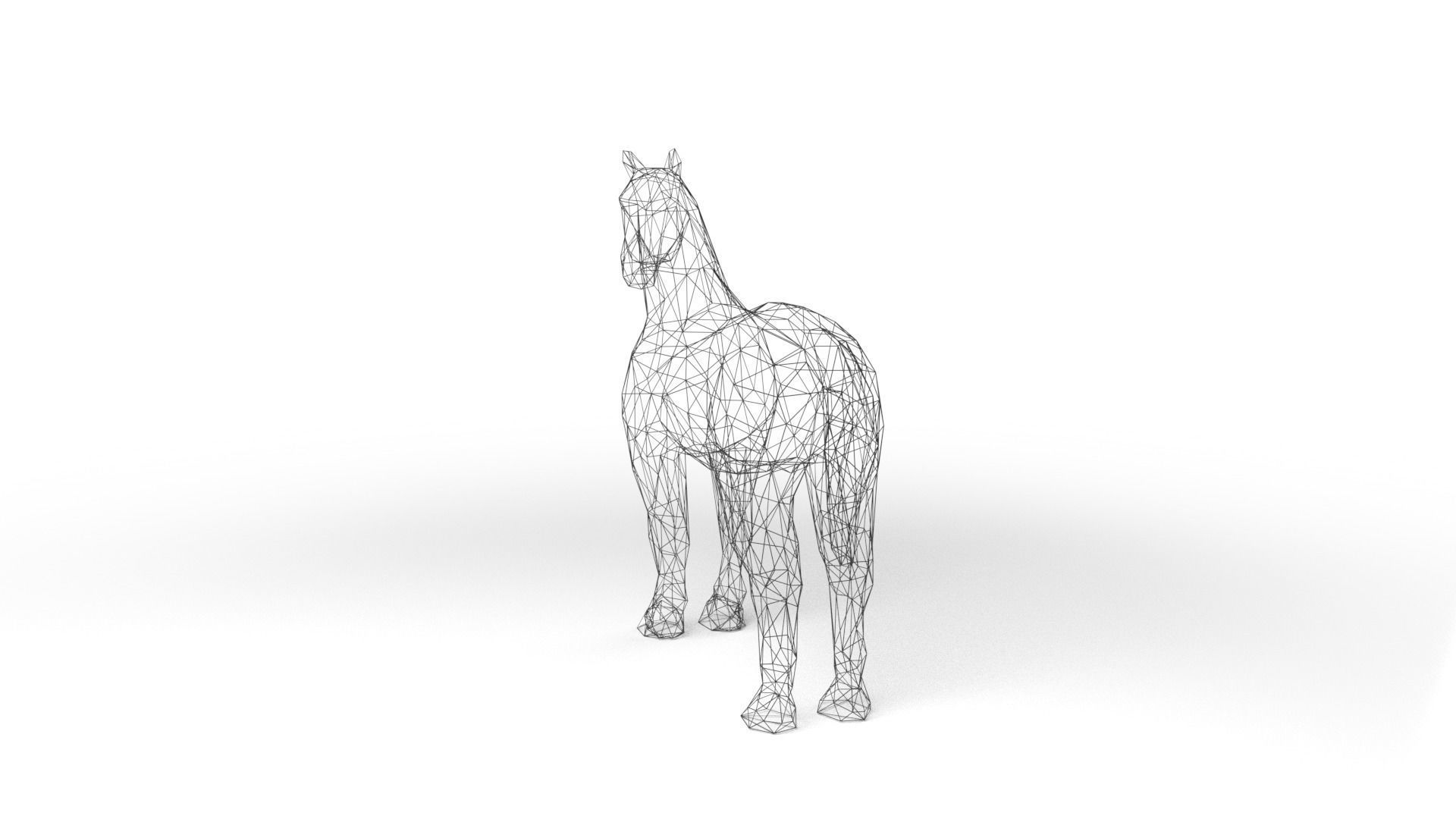 3D model Horse Wireframe VR / AR / low-poly | CGTrader