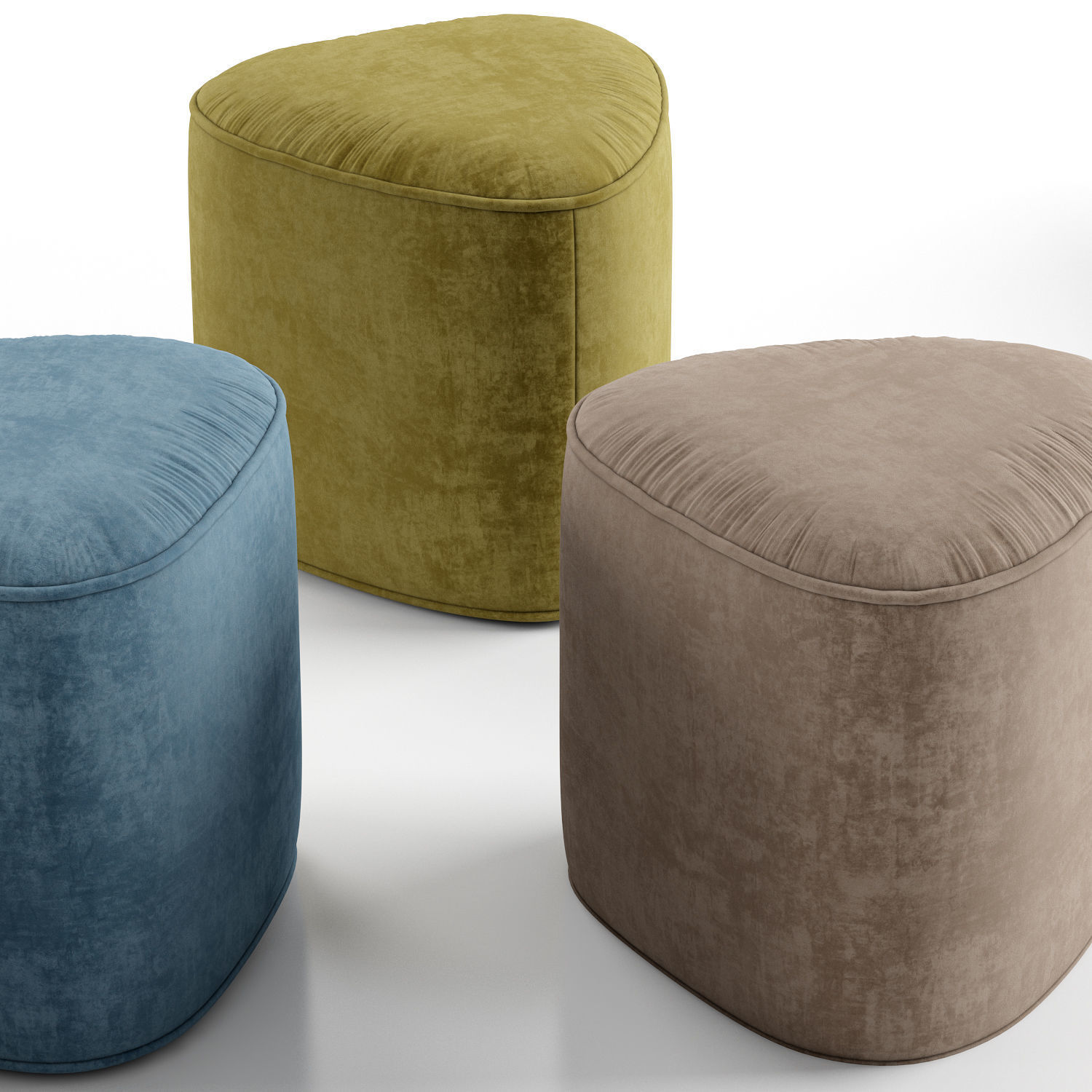 Pebble ottoman - West Elm 3D model | CGTrader