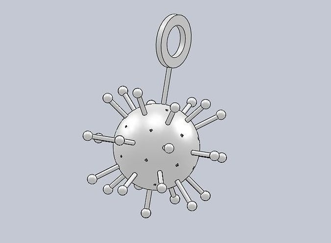 corona key ring 3D model | CGTrader