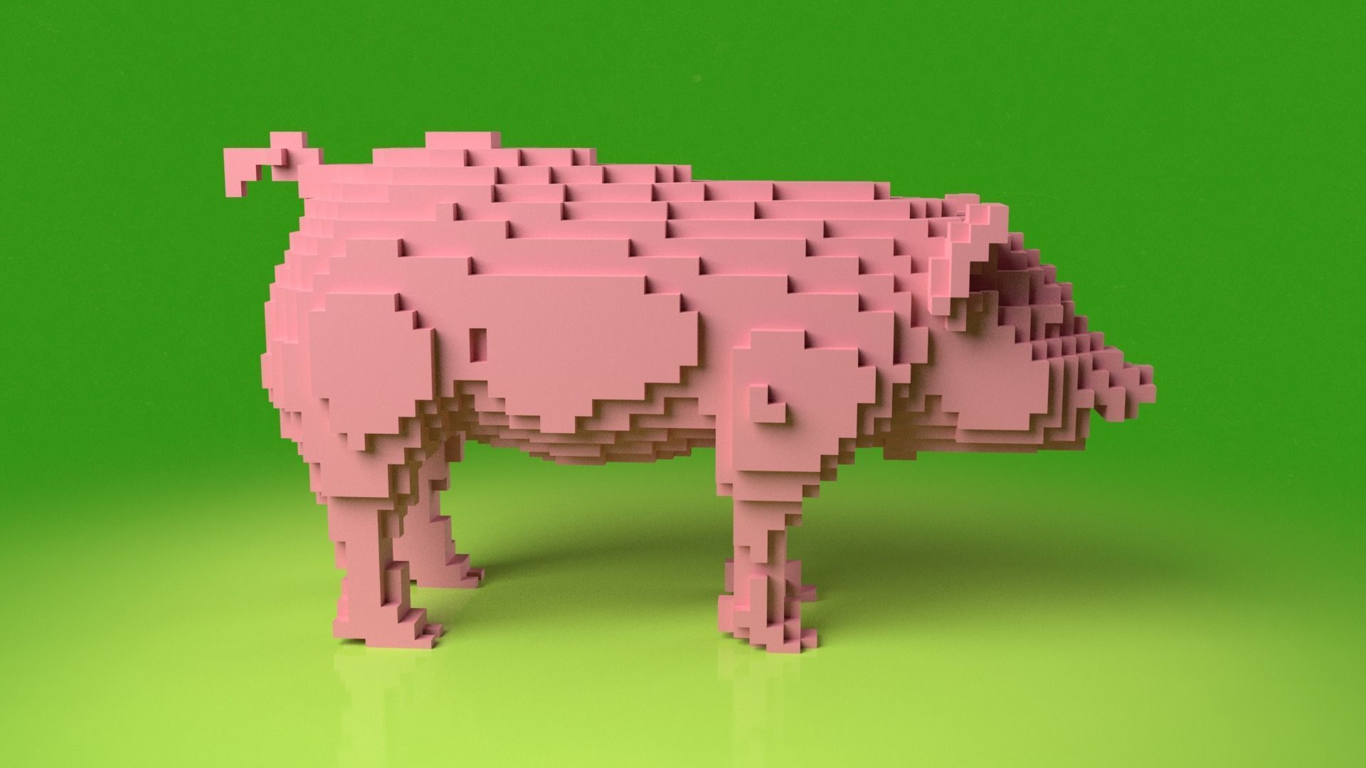 3D model Pig Minecraft Voxel VR / AR / low-poly | CGTrader