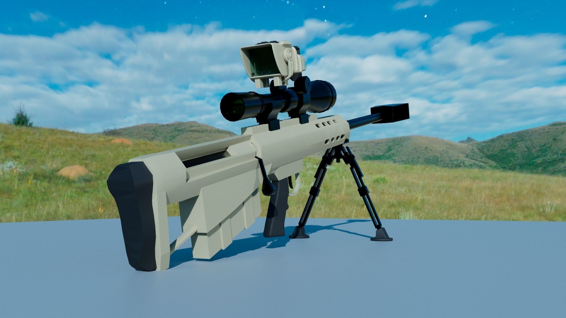 Barrett M95 Sniper 3D model | CGTrader
