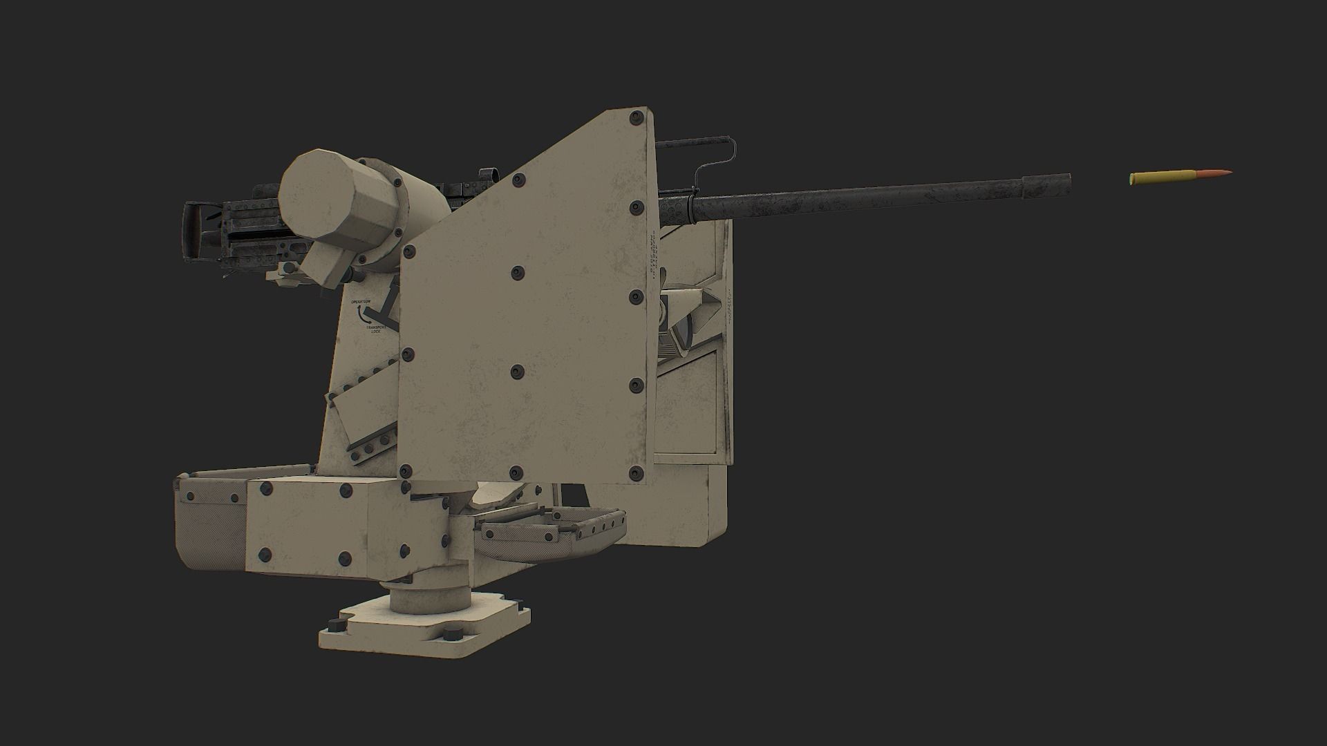 3D model CROWS KONGSBERG M2 VR / AR / low-poly | CGTrader