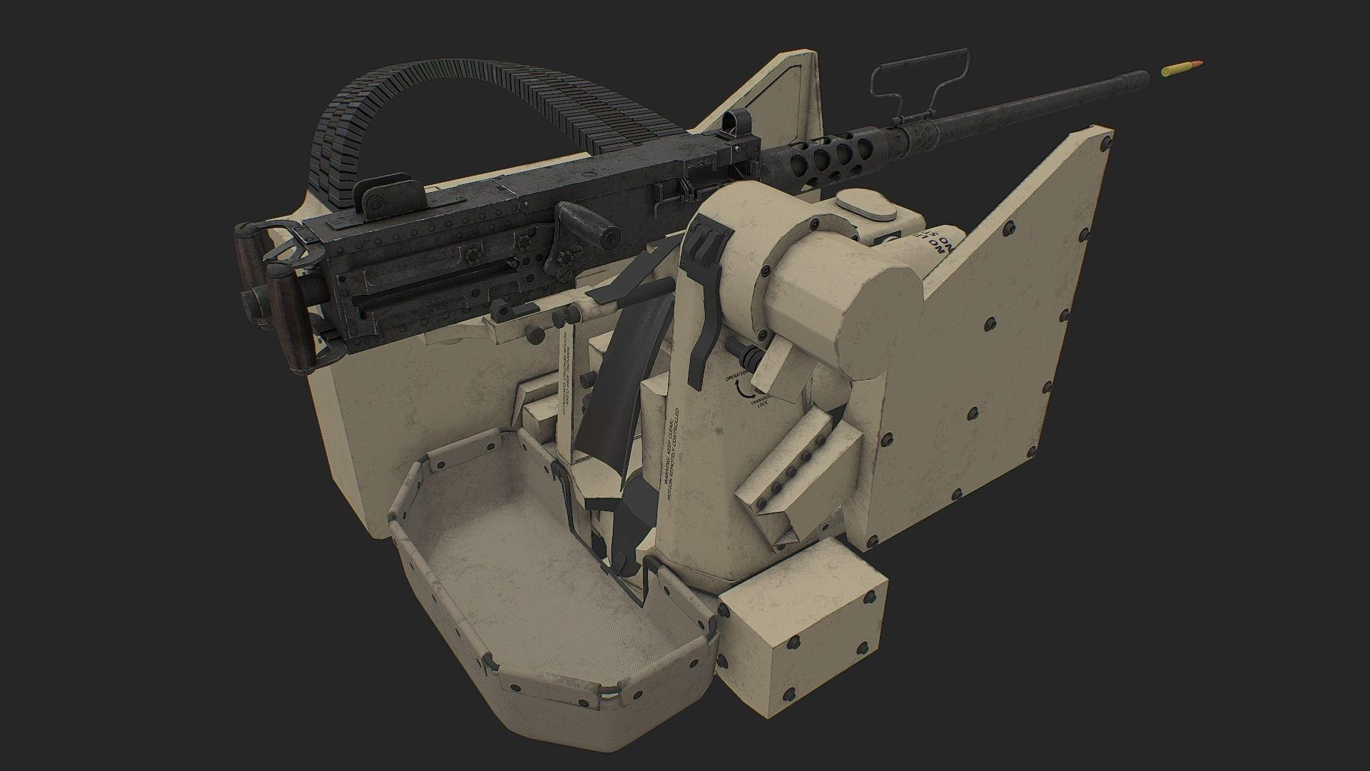 3D model CROWS KONGSBERG M2 VR / AR / low-poly | CGTrader