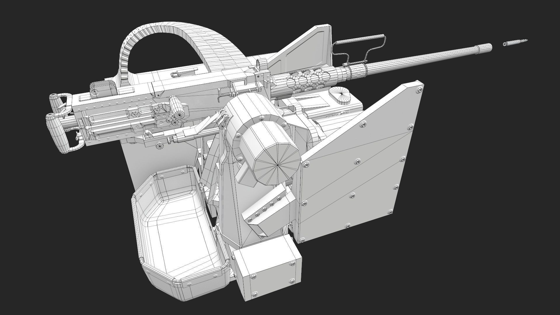 3D model CROWS KONGSBERG M2 VR / AR / low-poly | CGTrader