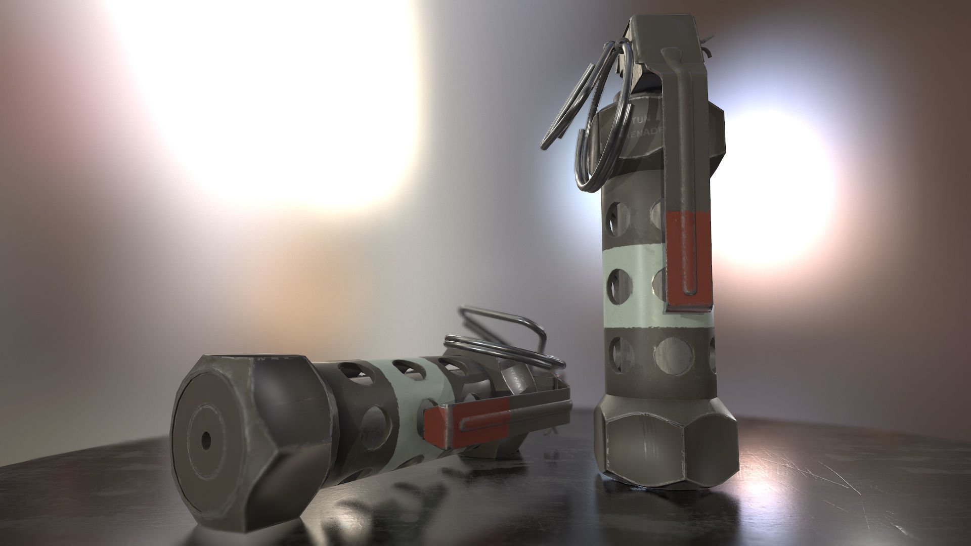 3D model M84 Flashbang Stun grenade VR / AR / low-poly | CGTrader