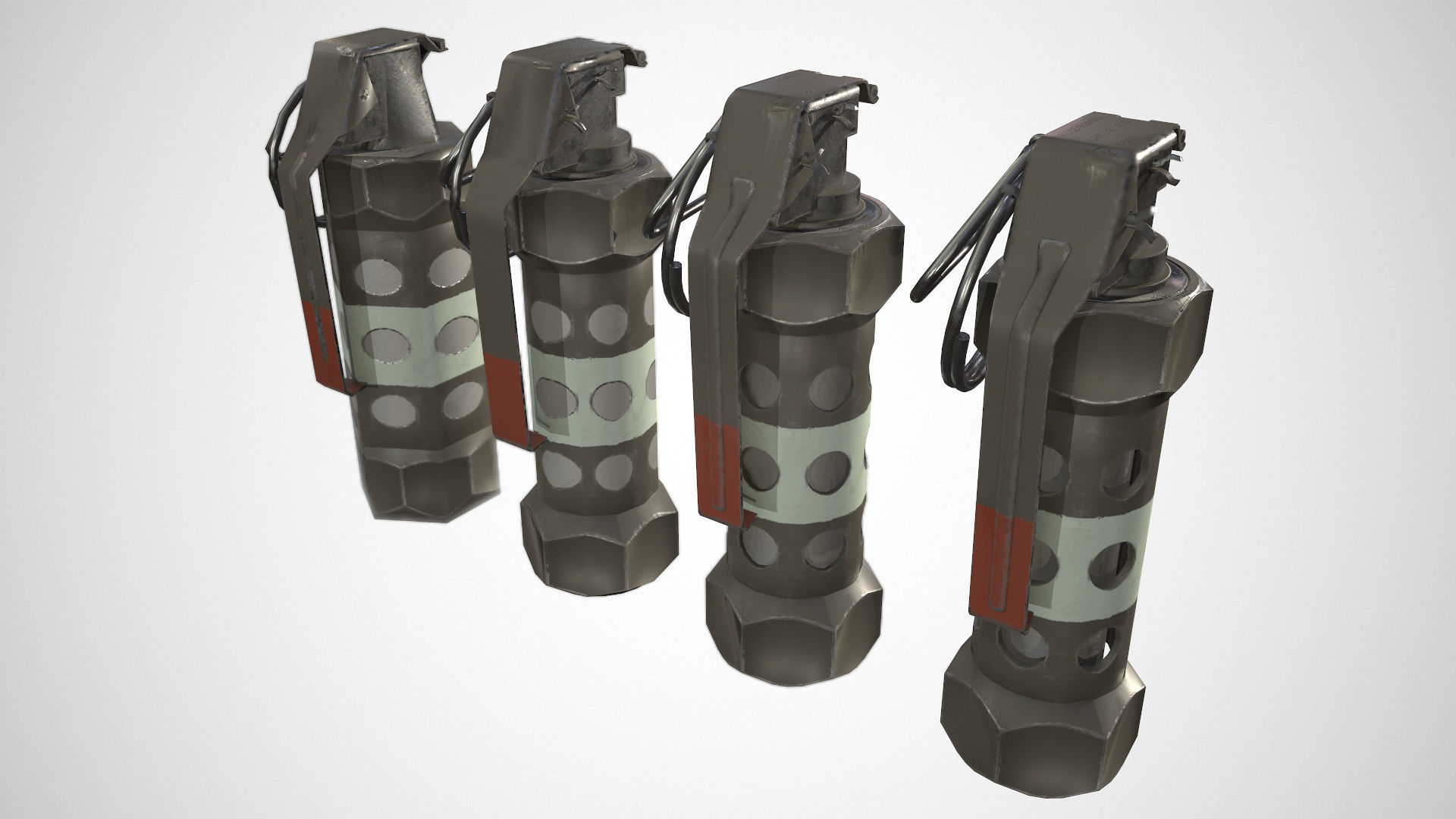3D model M84 Flashbang Stun grenade VR / AR / low-poly | CGTrader
