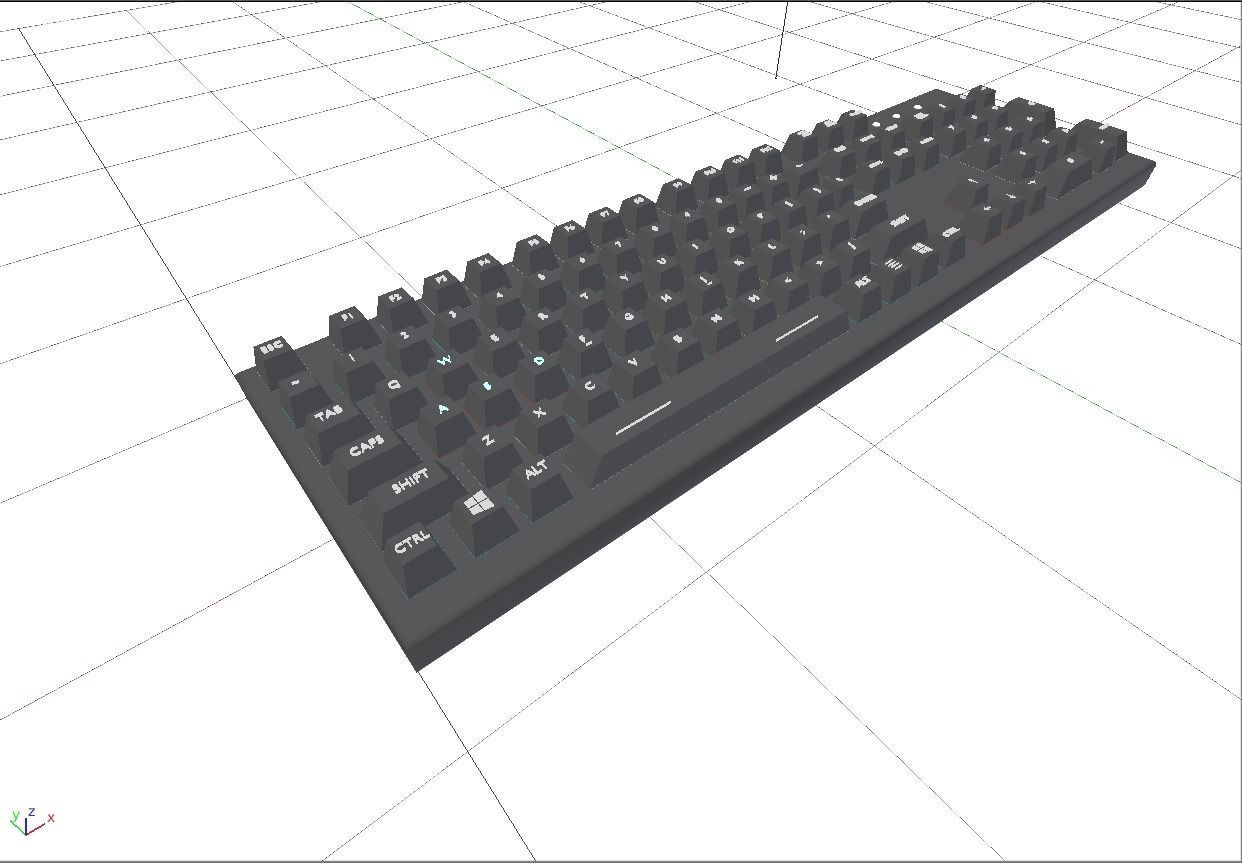 3D model Low Poly RGB Keyboard VR / AR / low-poly | CGTrader